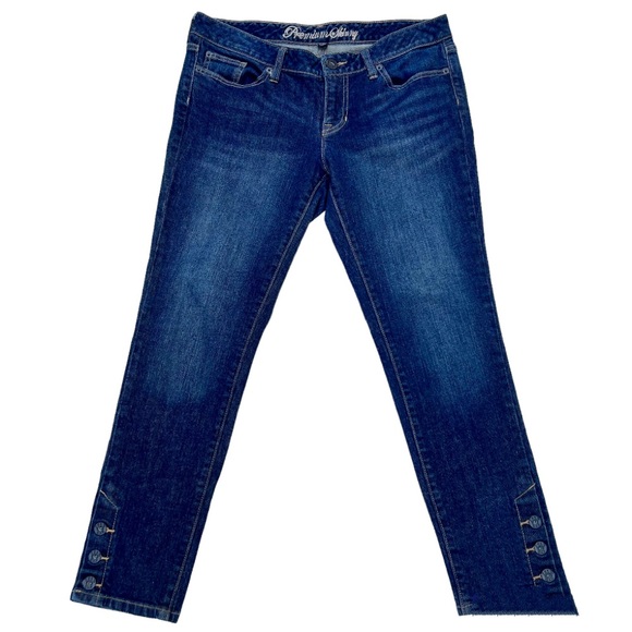 GAP | Jeans | Gap Premium Skinny Button Side Detail Capri Denim Jeans ...
